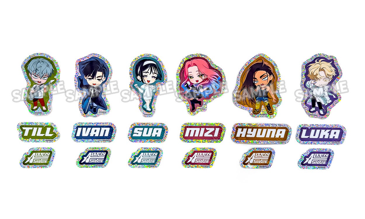 ALIEN STAGE Nendoroid Plus Holographic Sticker Set Mizi/Sua/Till/Ivan ...